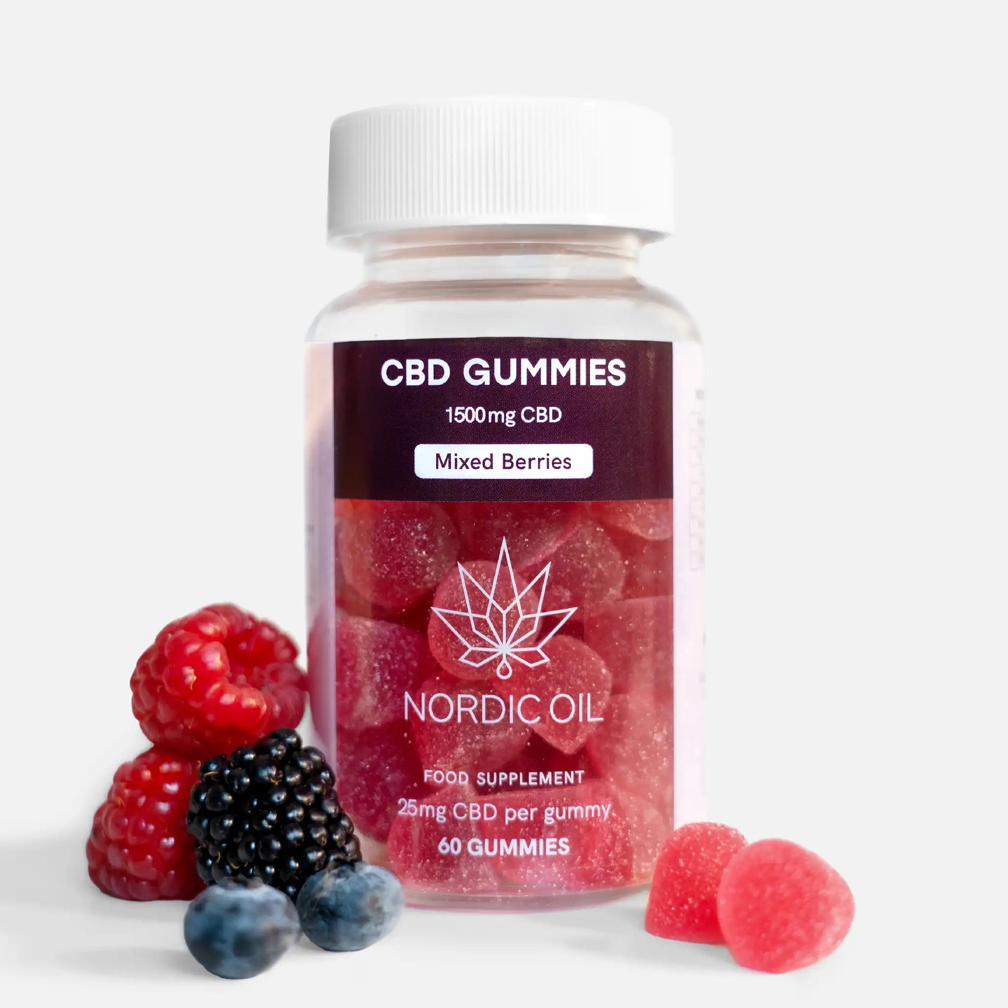 CBD Gummies (1500mg) Mixed Berries – Nordic Oil – US